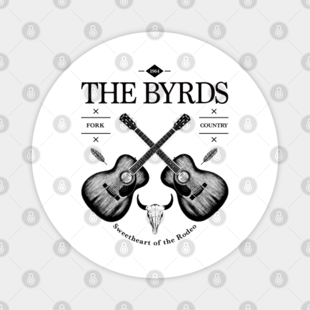 The Byrds Acoustic Guitar Vintage Logo - The Byrds - Magnet | TeePublic The Byrds Acoustic Guitar Vintage Logo - The Byrds - Magnet | TeePublic